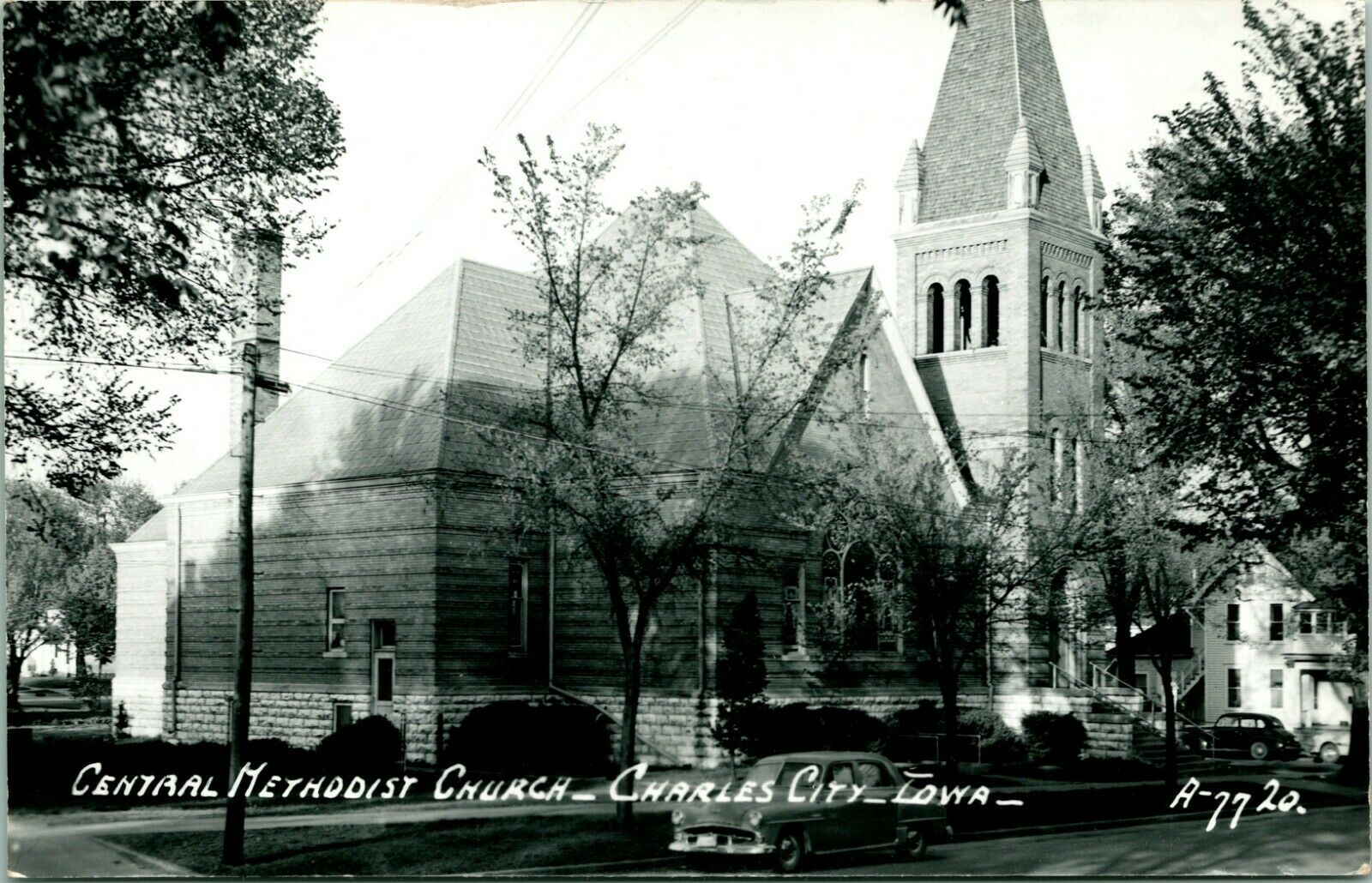 Vtg Postcard 1950s RPPC CHARLES CITY, Iowa IA - Central Methodist ...