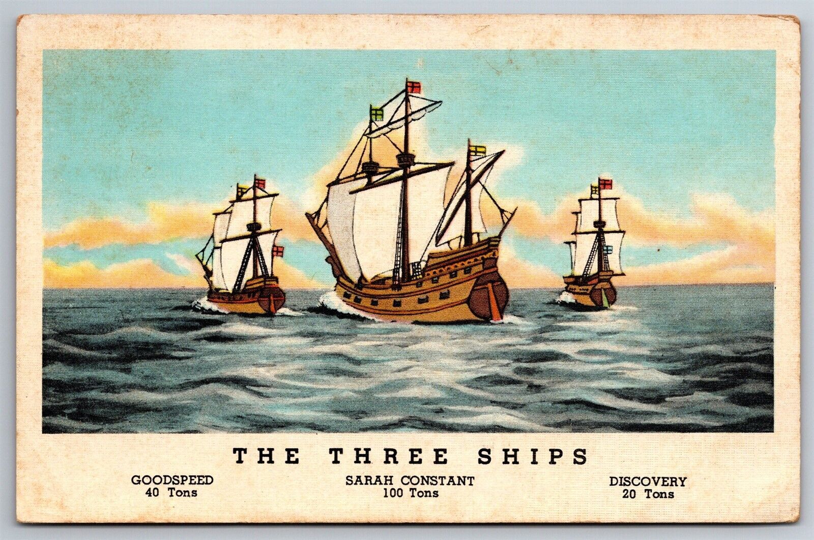 The 3 Ships That Brought Founders Godspeed Sarah Constant Discovery ...