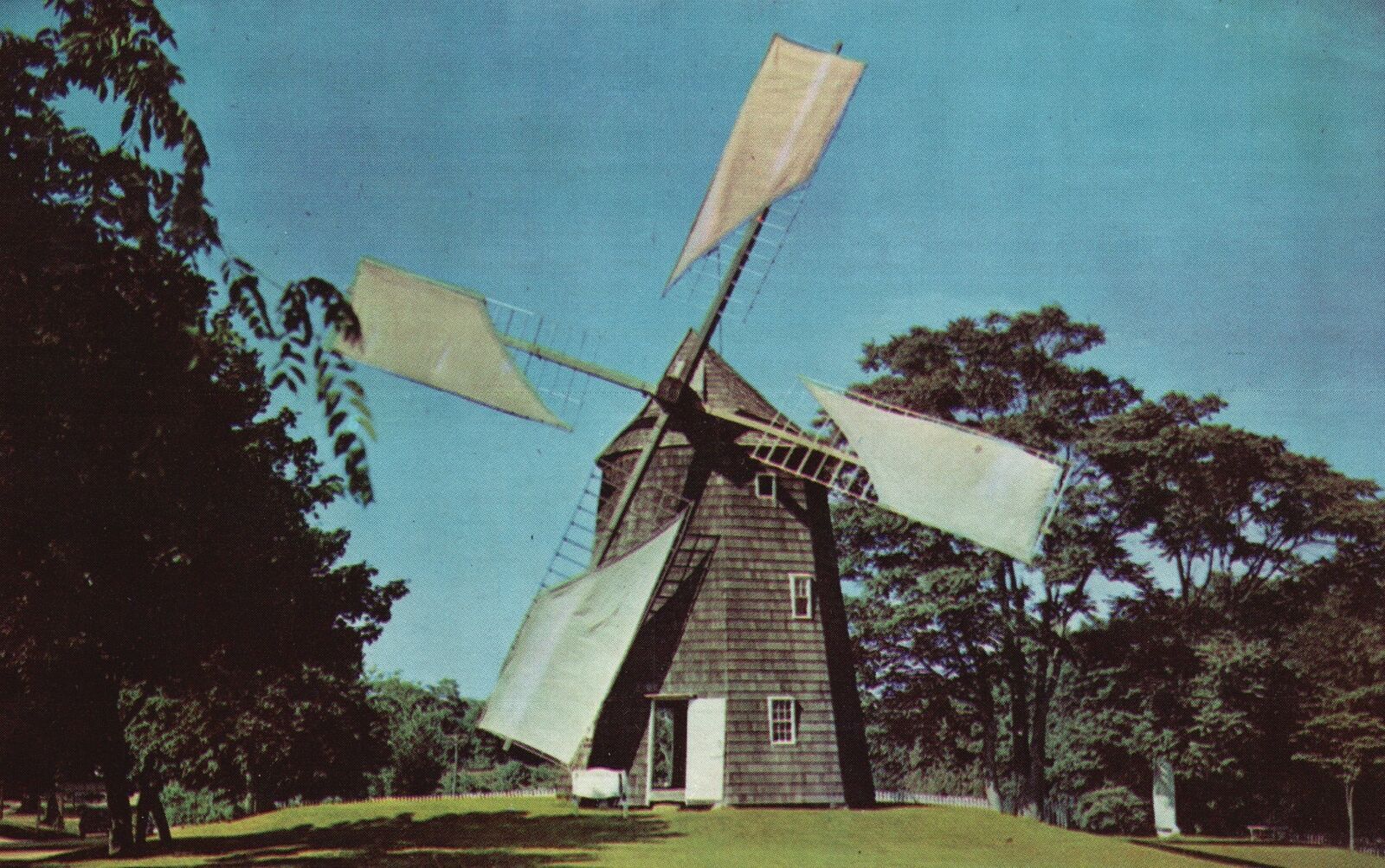 Vintage Postcard The Old 17Th Century Windmill East Hampton Long Island ...