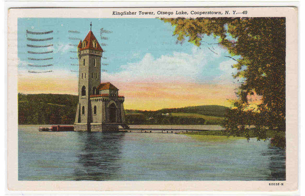Kingfisher Tower Otsego Lake Cooperstown New York 1951 postcard ...