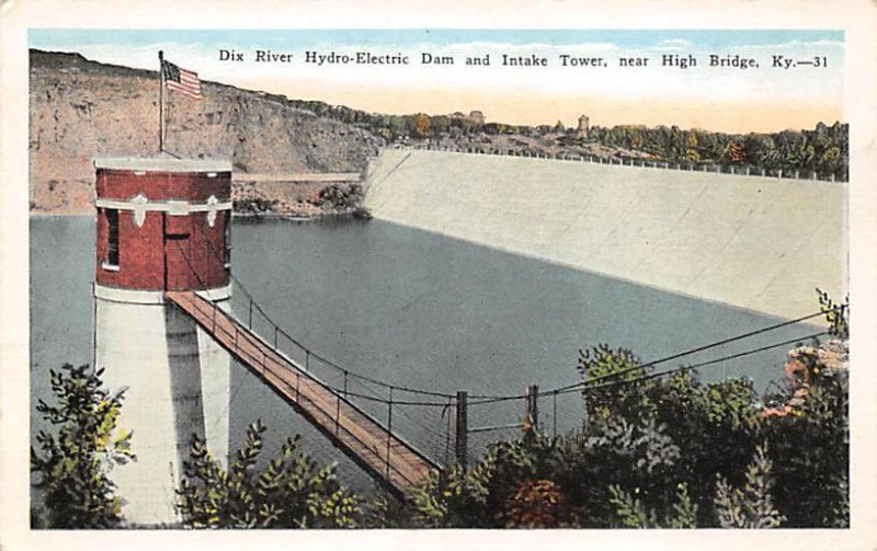 Dix River Hydro electric dam and intake tower Near Highbridge High ...