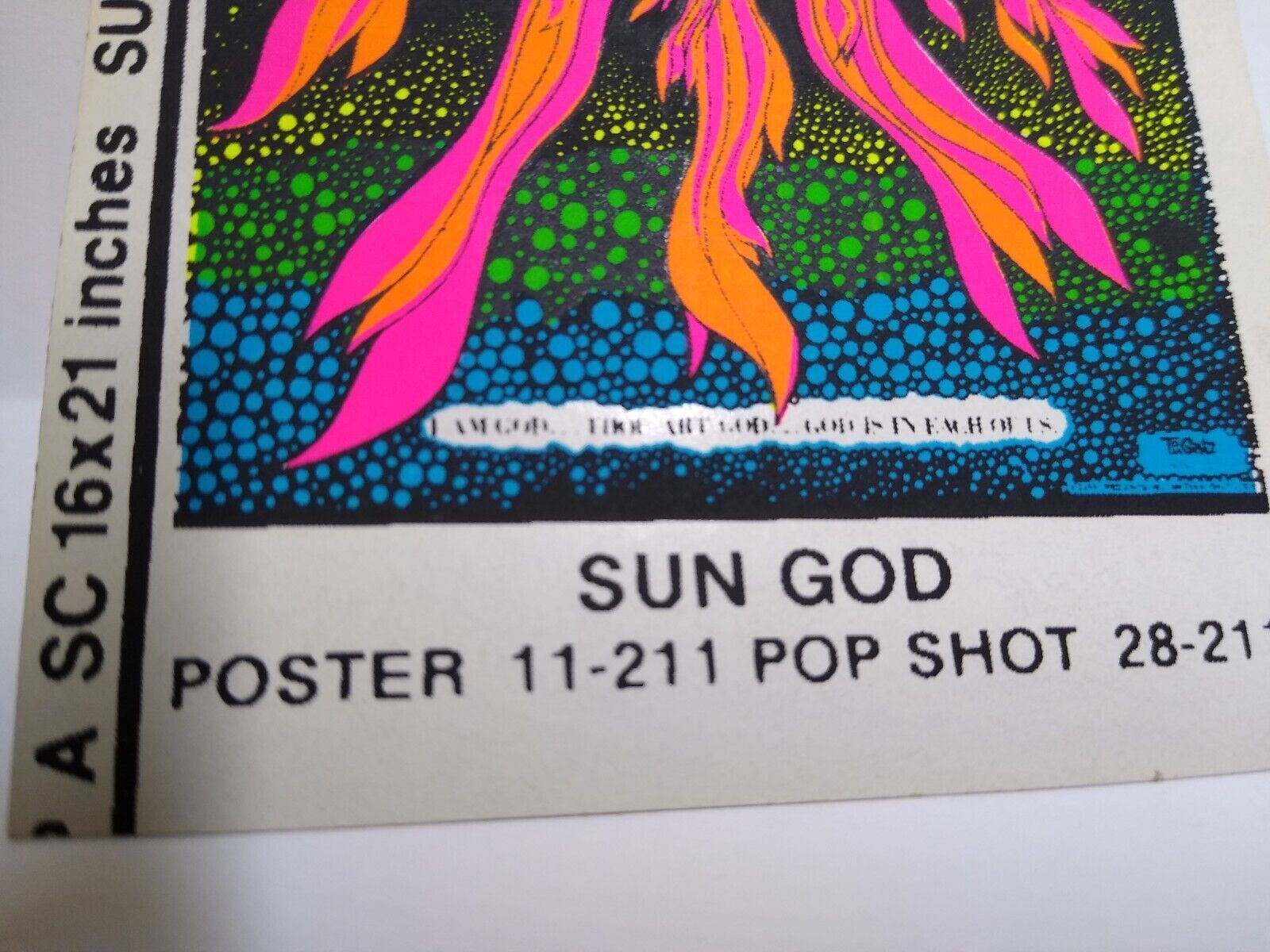 Pop Shot Sticker Sun God Psychedelic Mod Hippy Art Vintage Retro Tom ...