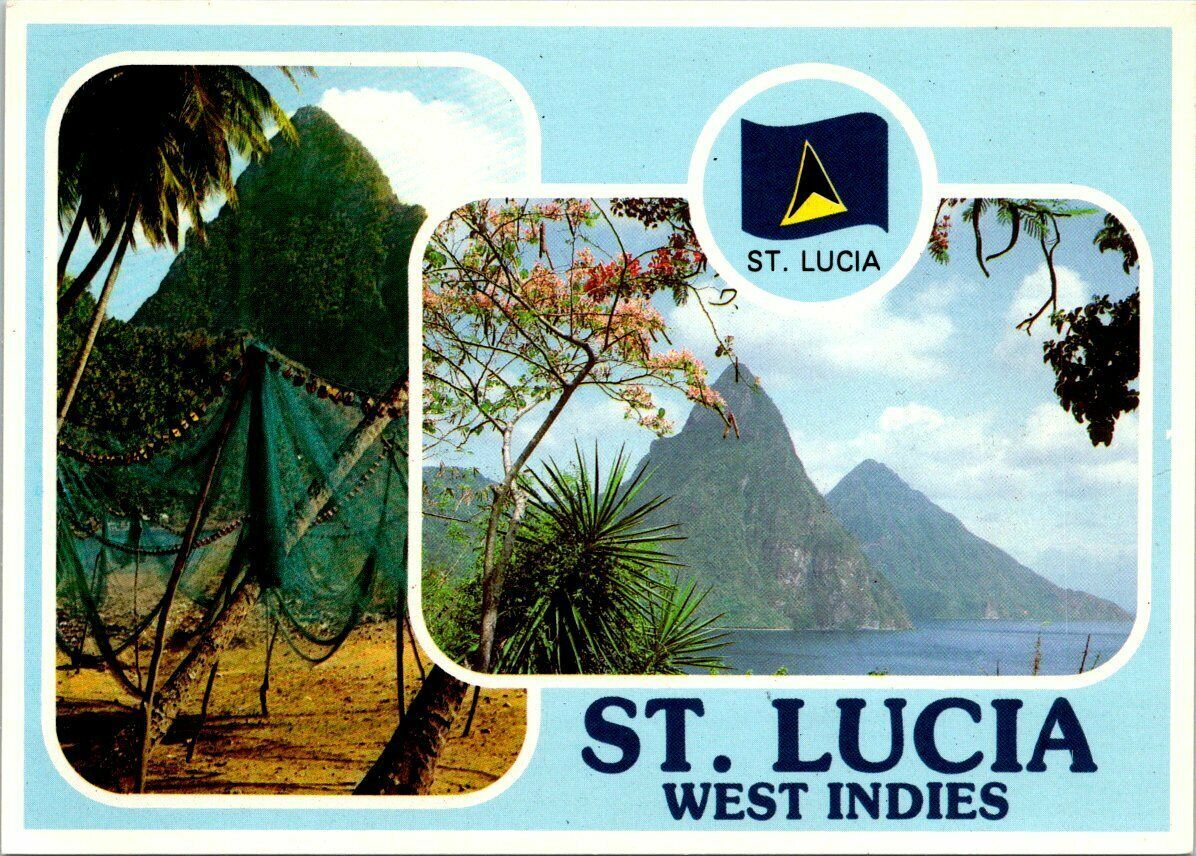 Vintage Continental Size Postcard Dual View of ST. Lucia Souvenir ...