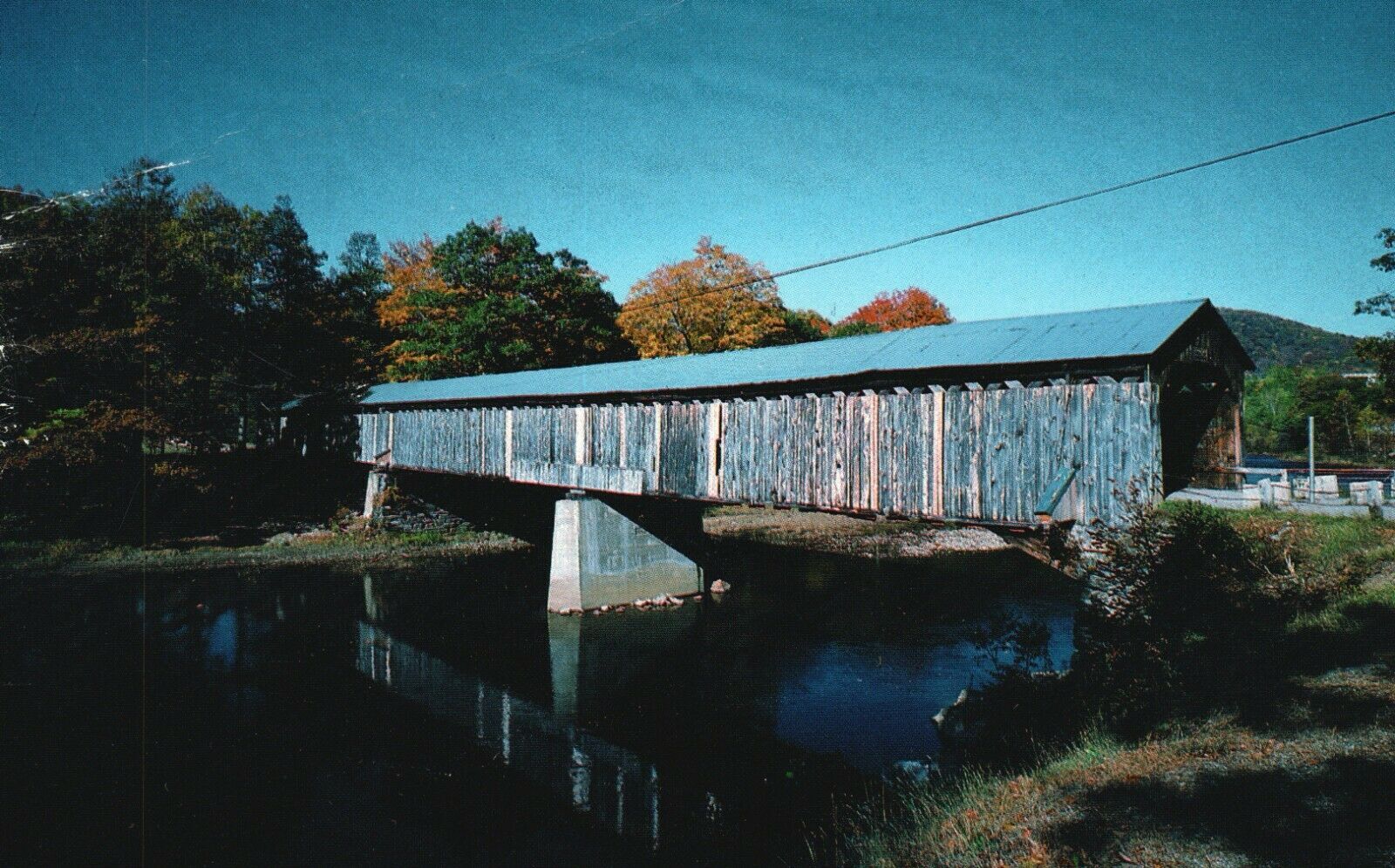 Vintage Postcard Old Scott Bridge Longest Single Span Covered Bridge ...