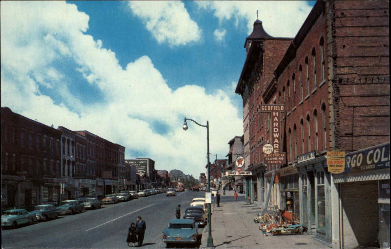 Seneca Falls New York NY Main St. Cars c1950s-60s Postcard | United ...