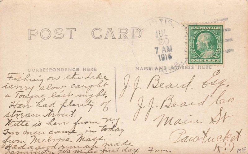 Eustis ME Street View in 1916, Real Photo Postcard, | United States ...