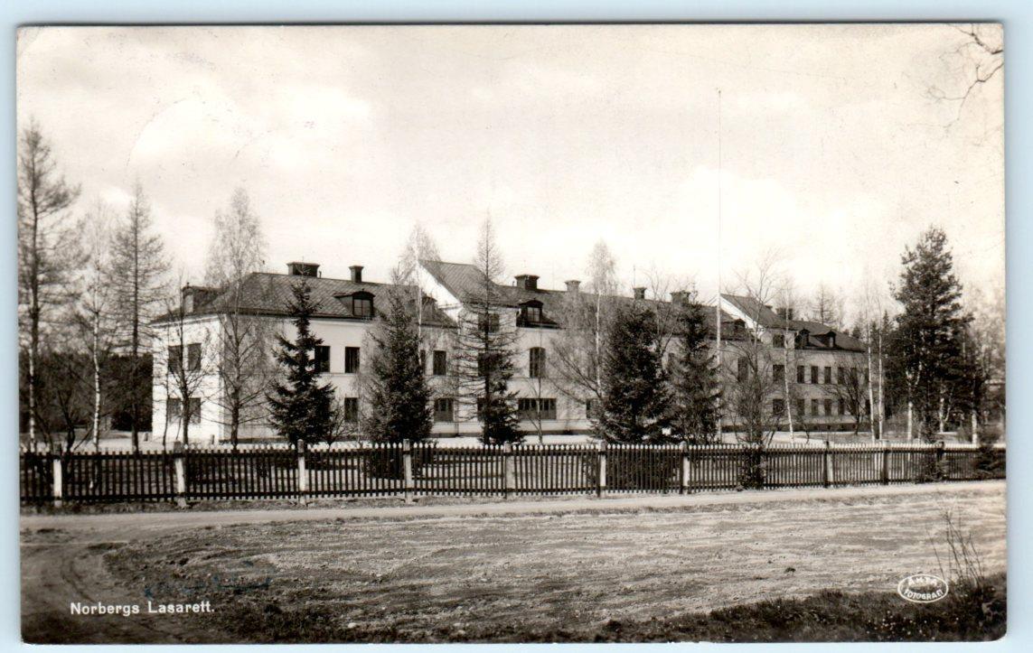 RPPC NORBERG, SWEDEN ~ Hospital NORBERGS LASARETT 1946 Real Photo ...