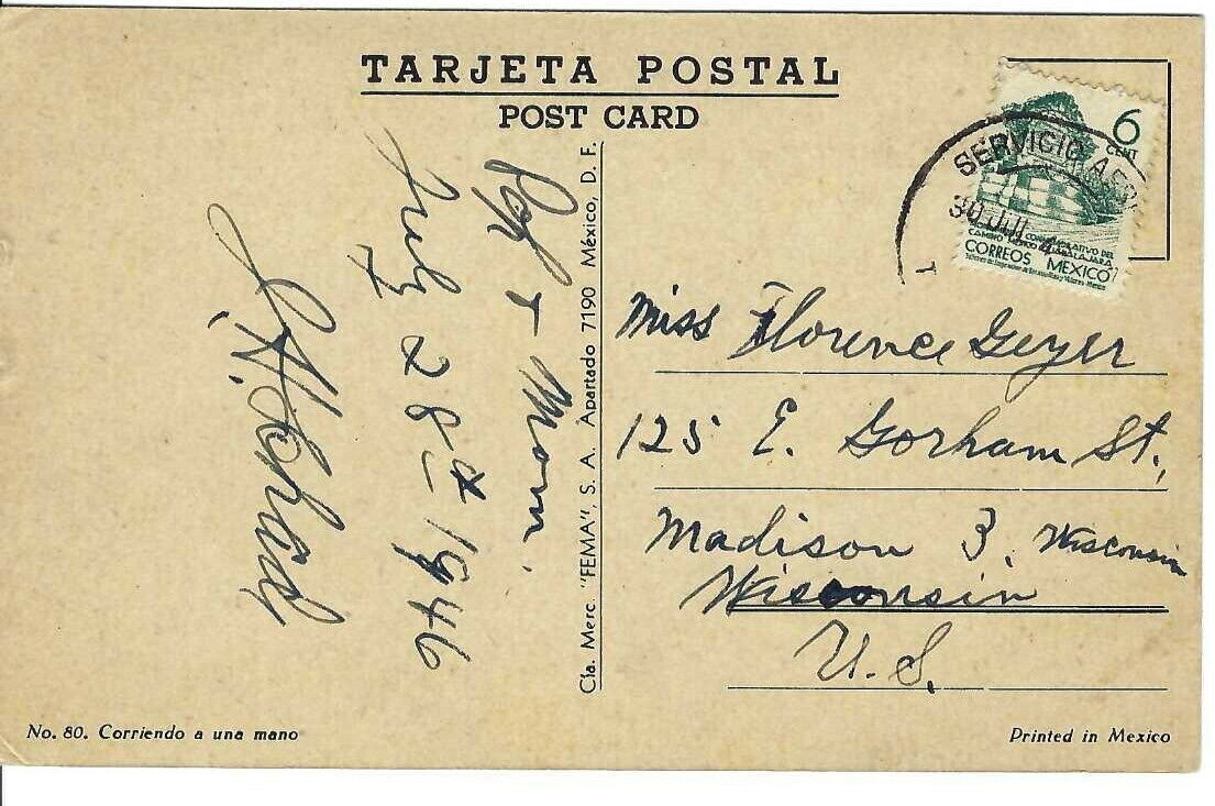 CM-243 Olay Bull Fight Artist Signed Salvador Carreno Divided Back ...