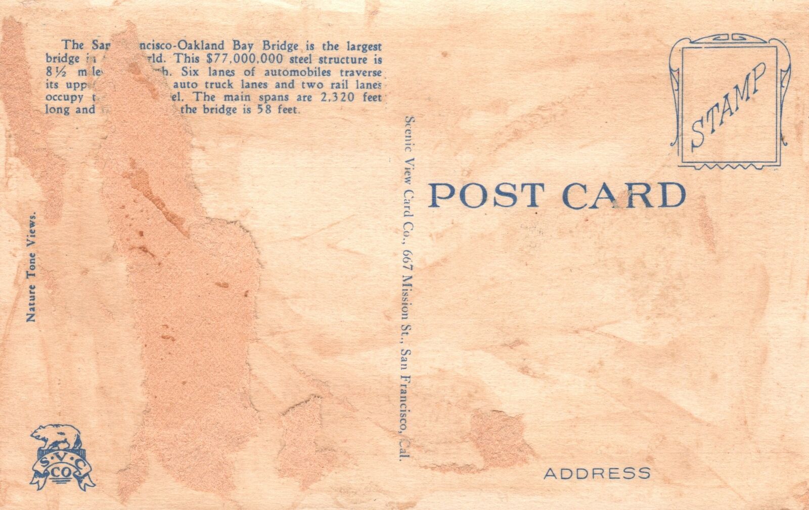 Vintage Postcard Waterfront Ferry Building San Francisco-Oakland Bay ...