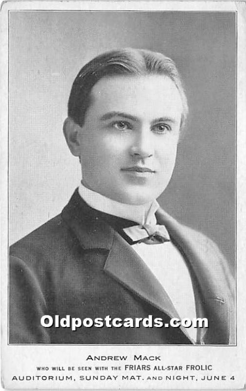 Andrew Mack, Friars All Star Frolic Auditorium Theater Actor / Actress ...