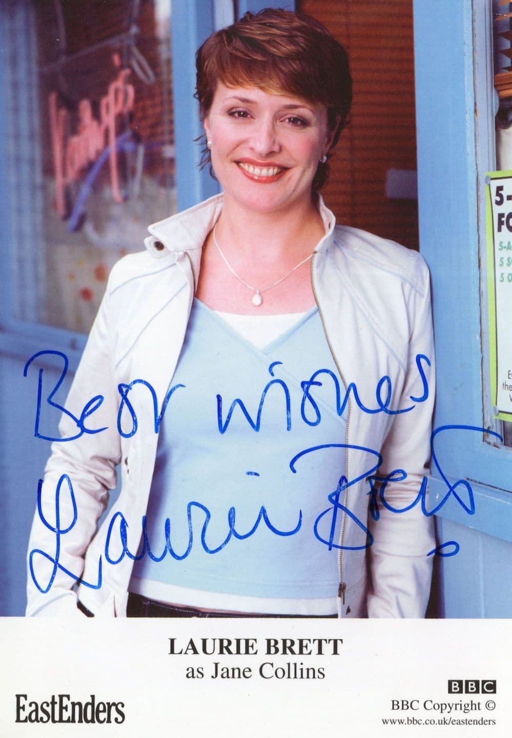 Laurie Brett as Jane Collins BBC Eastenders Hand Signed Cast Card Photo ...