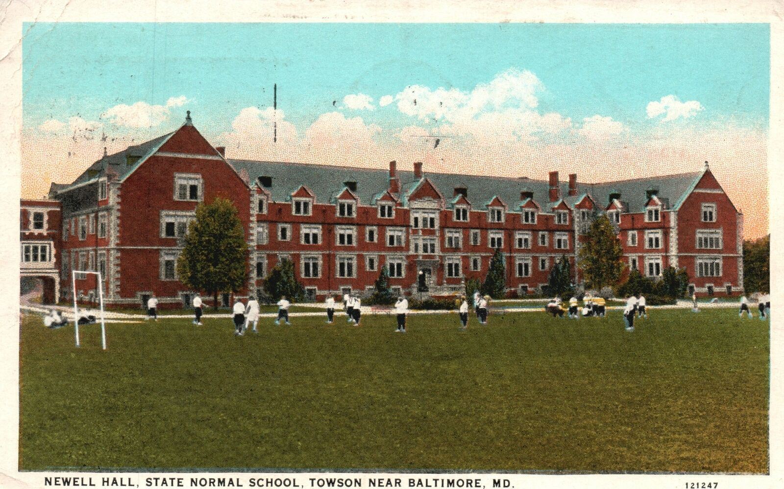 Postcard 1928 Newell Hall State Normal School Building Towson Baltimore ...