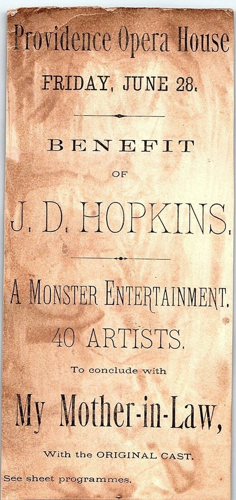Neil Burgess Siage Actor J.D. Hopkins My Mother-in-Law Trade Card P4 ...
