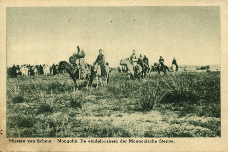 china, Mongolia, Endlessness of the Steppe (1920s) Mission Van Scheut ...