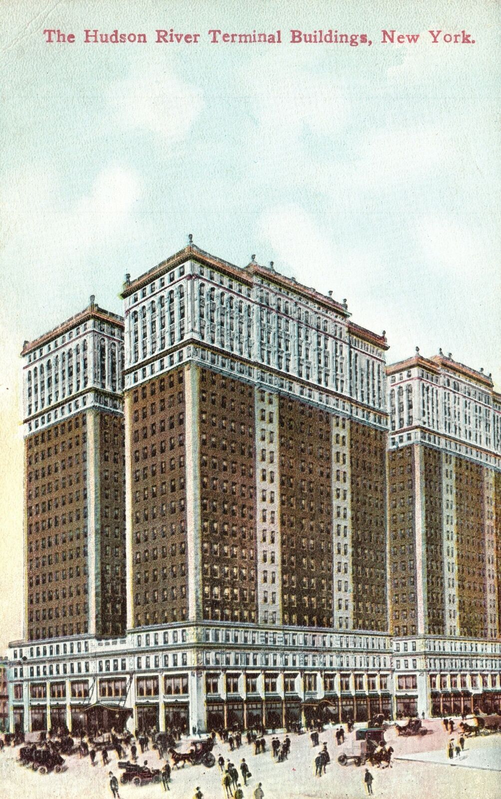 Vintage Postcard 1910's View The Hudson River Terminal Buildings New ...