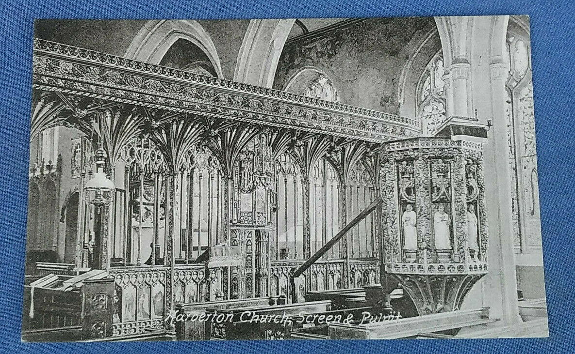 Vintage Postcard Harberton Church Screen And Pulpit Devon A1A | Europe ...