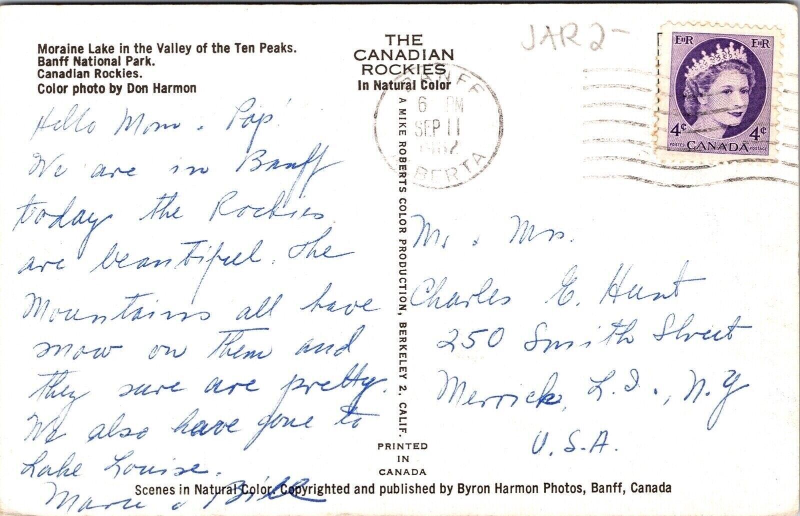 Moraine Lake Valley Ten Peaks Banff National Park Canadian Rockies Pm ...