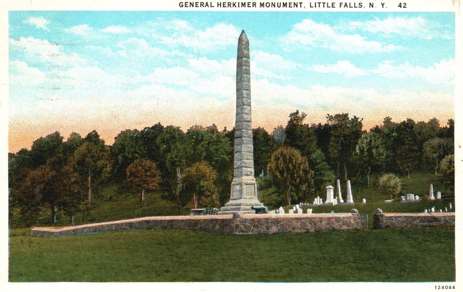 Vintage Postcard 1931 General Herkimer Monument Landmark Little Falls ...