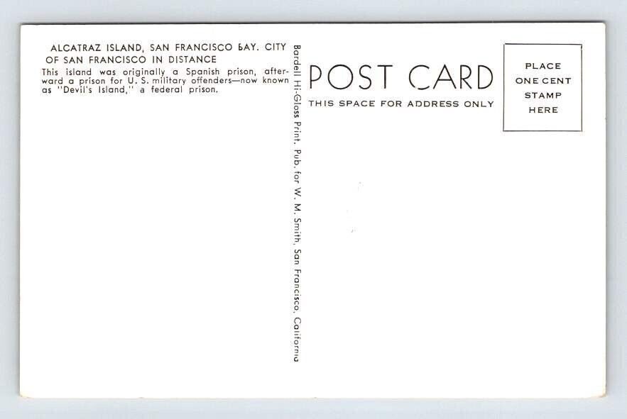 Bird's Eye View San Francisco Bay California Alcatraz Island Postcard ...