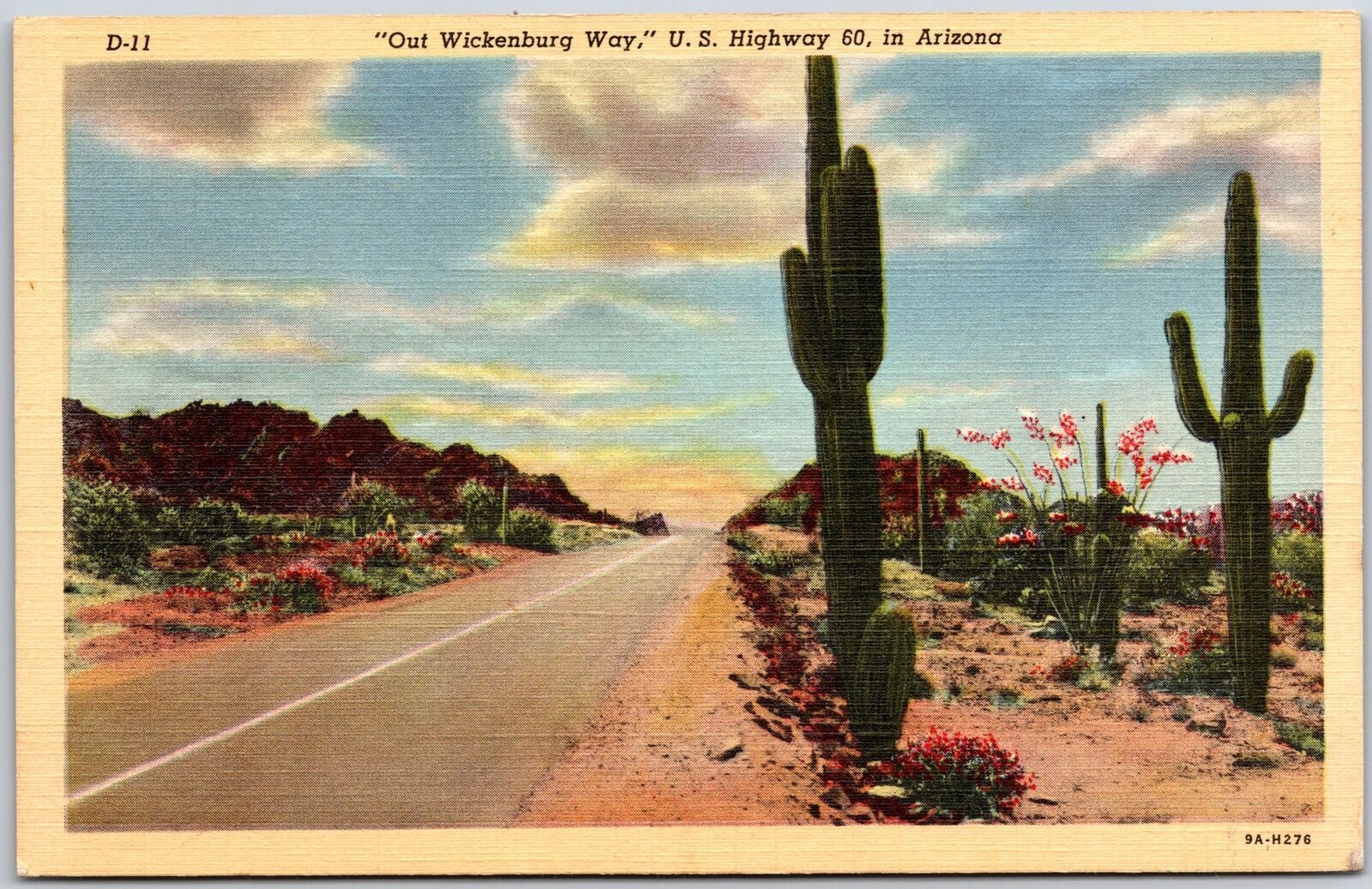 "Out Wickenburg Way" US Highway 60 Arizona Splendid Modern Highways ...