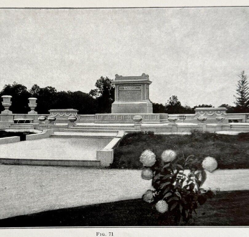 Grave Tombstone Architecture Example 1899 Victorian Art Drawing ...