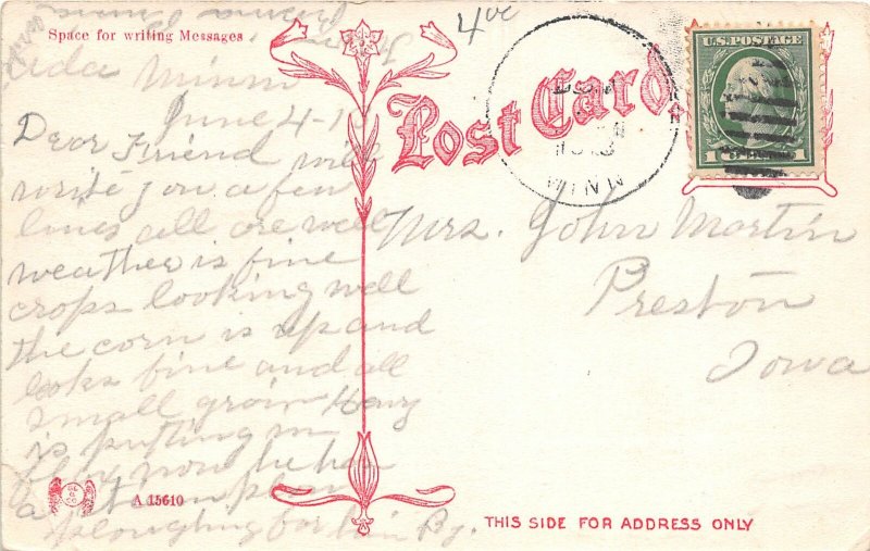 H49/ Ada Minnesota Postcard 1908 High School Building | United States ...