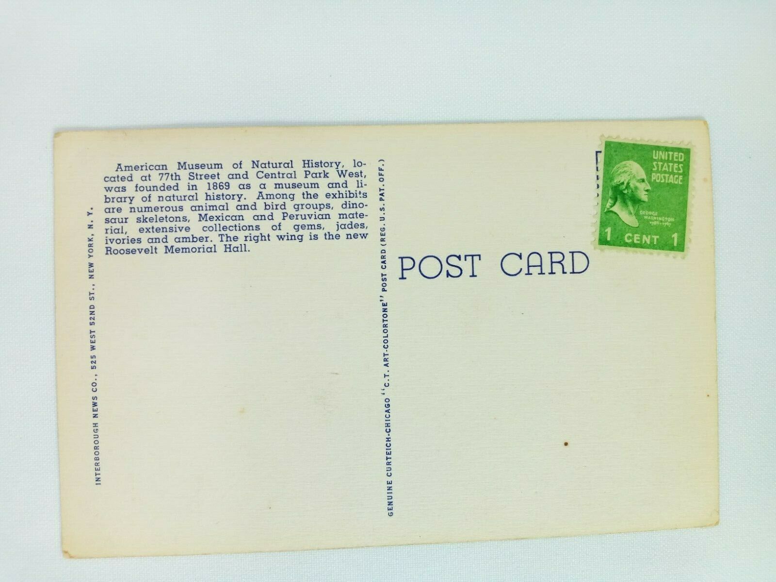Vintage Postcard American Museum Natural History New York City NY ...
