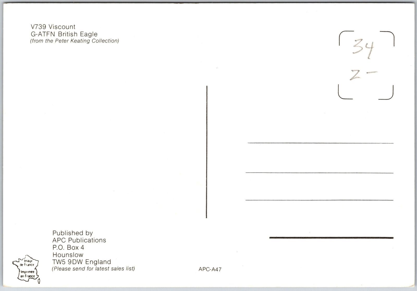 Airplane V739 Viscount G-ATFN British Easgle from Peter Keating ...