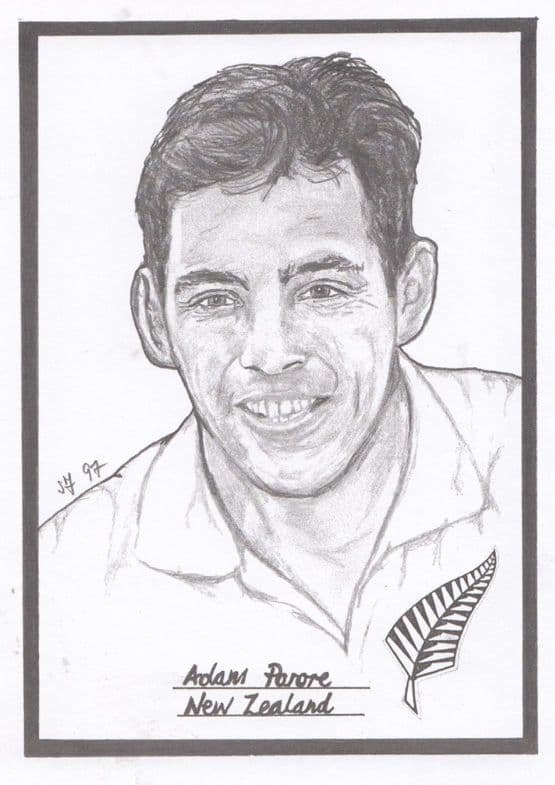 Adam Parore New Zealand Cricket Artist Drawing Limited Edn of 500 ...