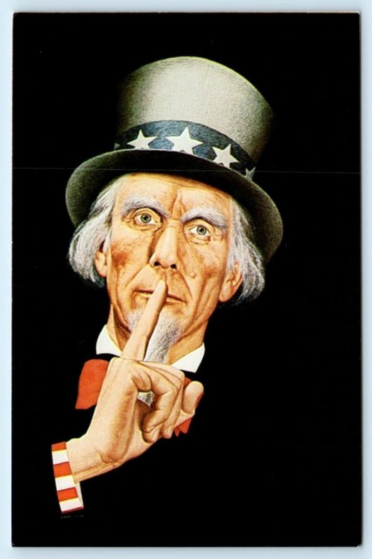 UNCLE SAM National Security "HUSH" Robert S. Sloan WWII ~ 4"x6" Repro ...