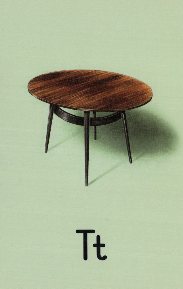 T Is For Table Old Ladybird Book Furniture Alphabet Book Postcard ...