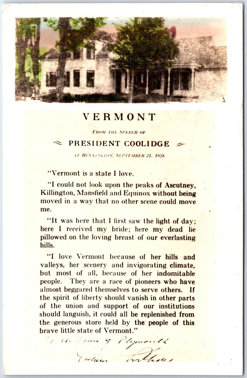 Vintage Postcard Real Photo of the 1928 President Coolidge Speech to ...