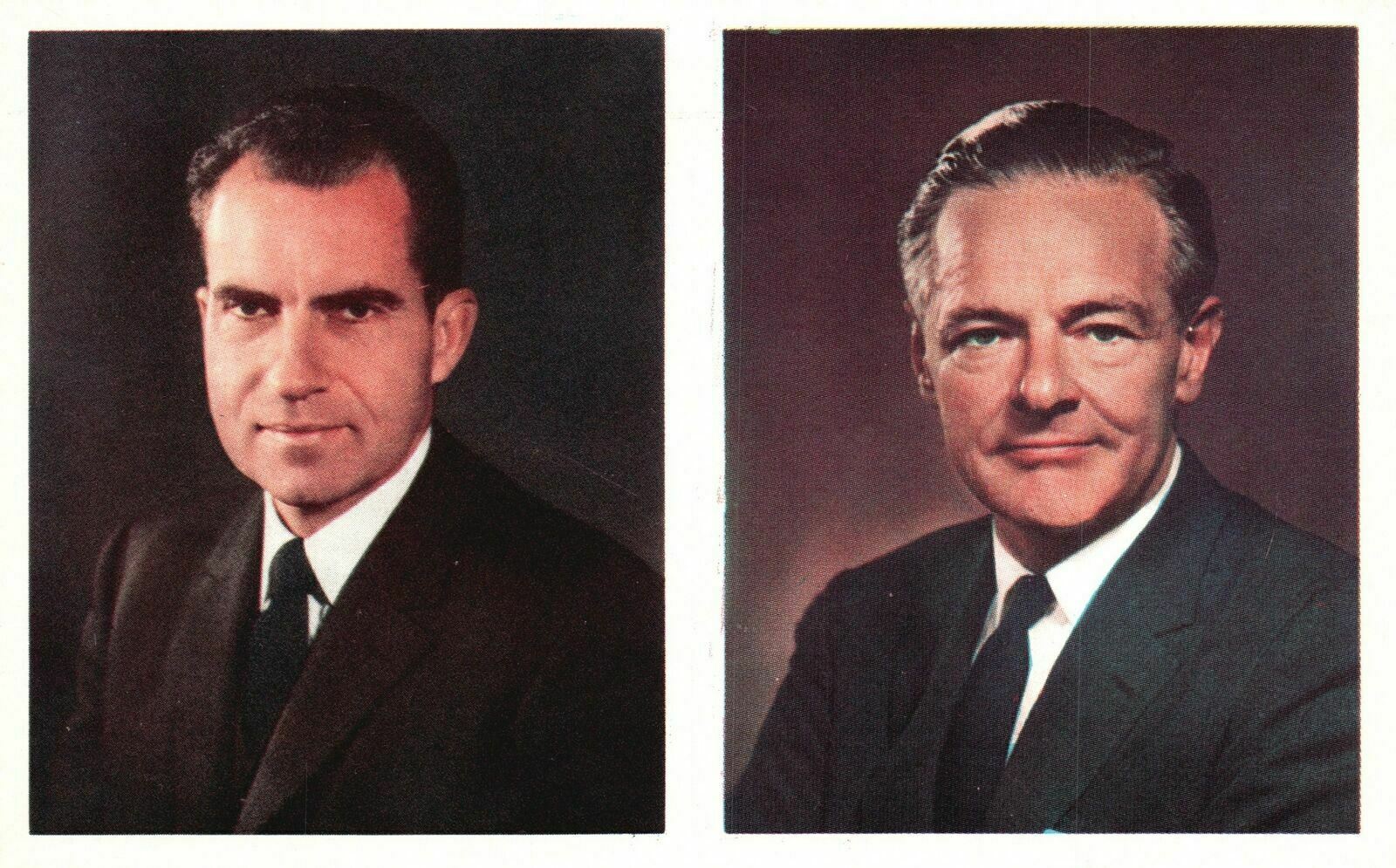 Vintage Postcard Richard Nixon Campaign Party Candidate Portraits ...
