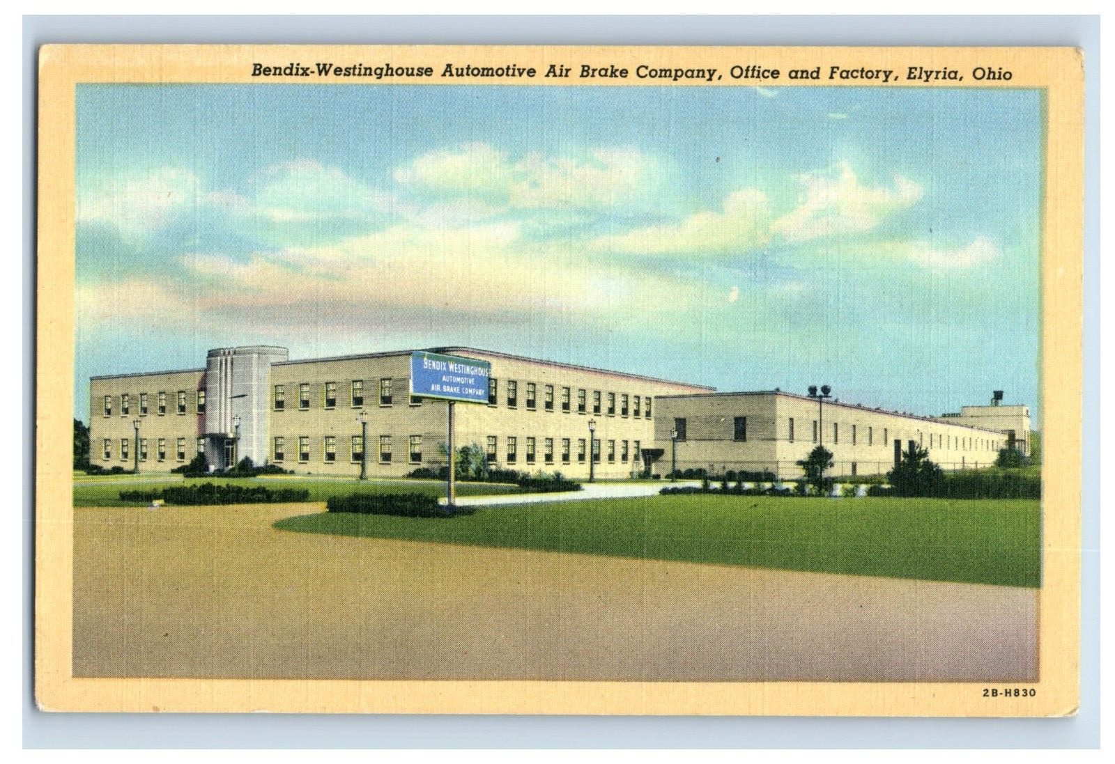 Vintage Bendix Westinghouse Automotive Office, Elyria Ohio Postcard ...