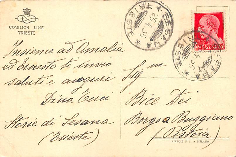 SS Martha Washington Cosulich Line Ship 1935 | Topics - Other, Postcard ...