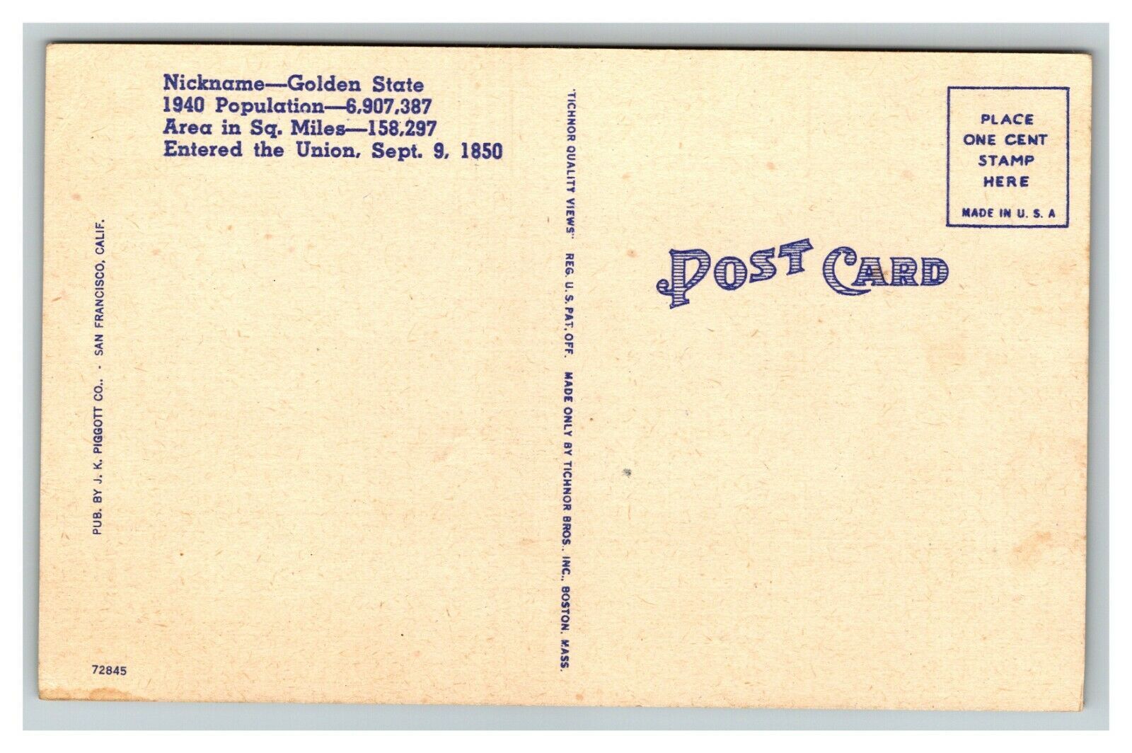 Vintage 1940's Postcard Greetings From California State Capitol - City ...