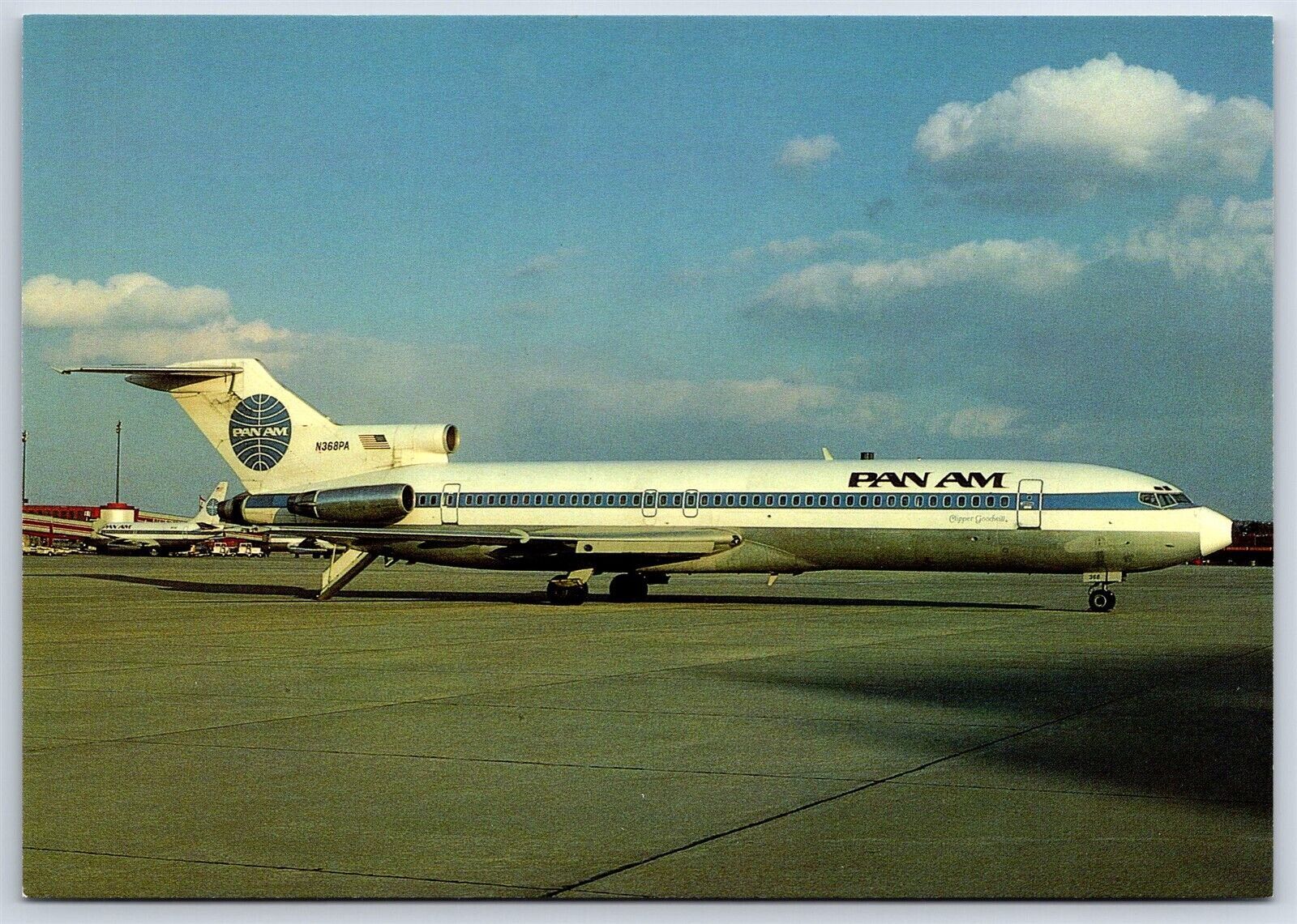 Airplane Postcard Pan American Pan Am Airlines Boeing 727-221 N368PA ...
