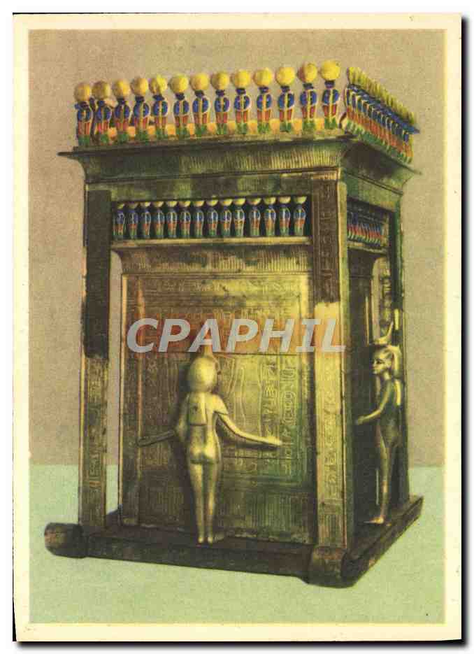 Old Postcard King Tutankhamun Treasures Shrine is sled Egypt | Africa ...