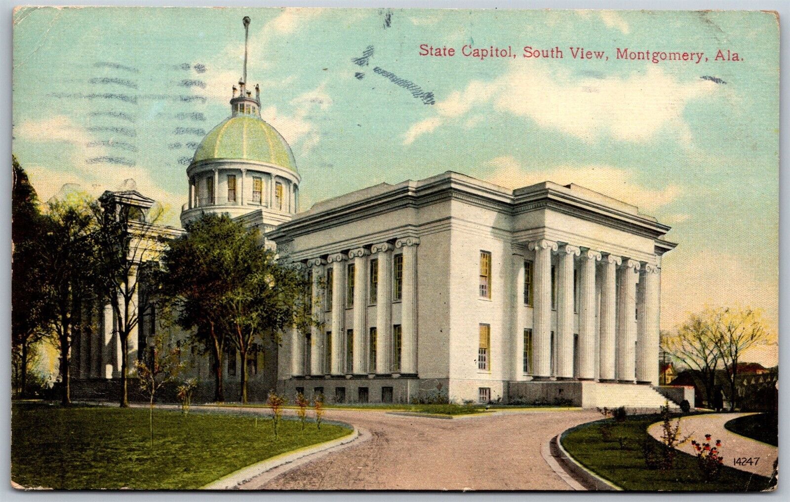 Vtg Montgomery Alabama AL State Capitol South View 1910s Old Postcard ...