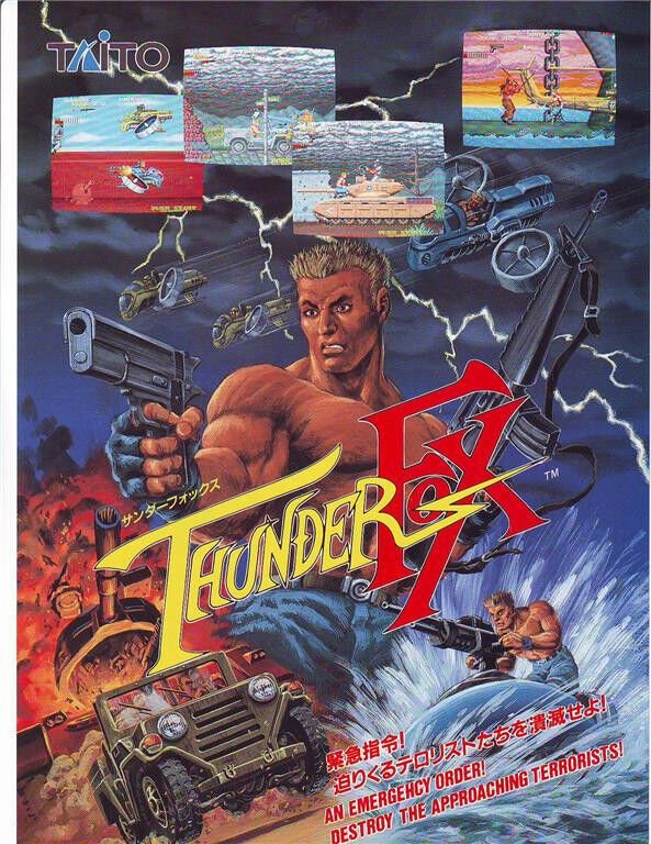 THUNDER FOX Original 1990 Video Arcade Game Flyer Japan Vintage Retro ...