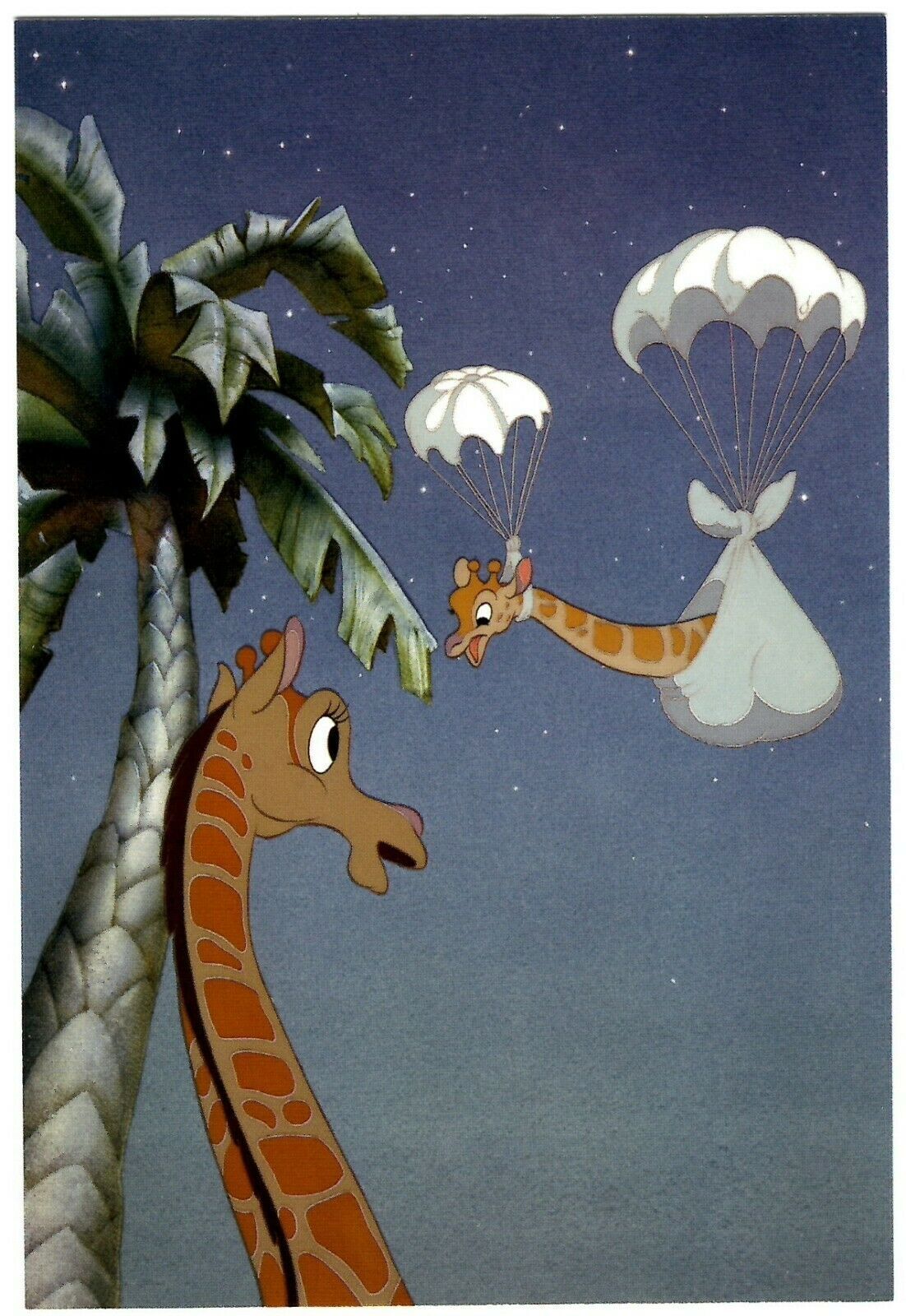 Giraffe Mother and Baby from Dumbo - Film Frame Disney Postcard | Other ...