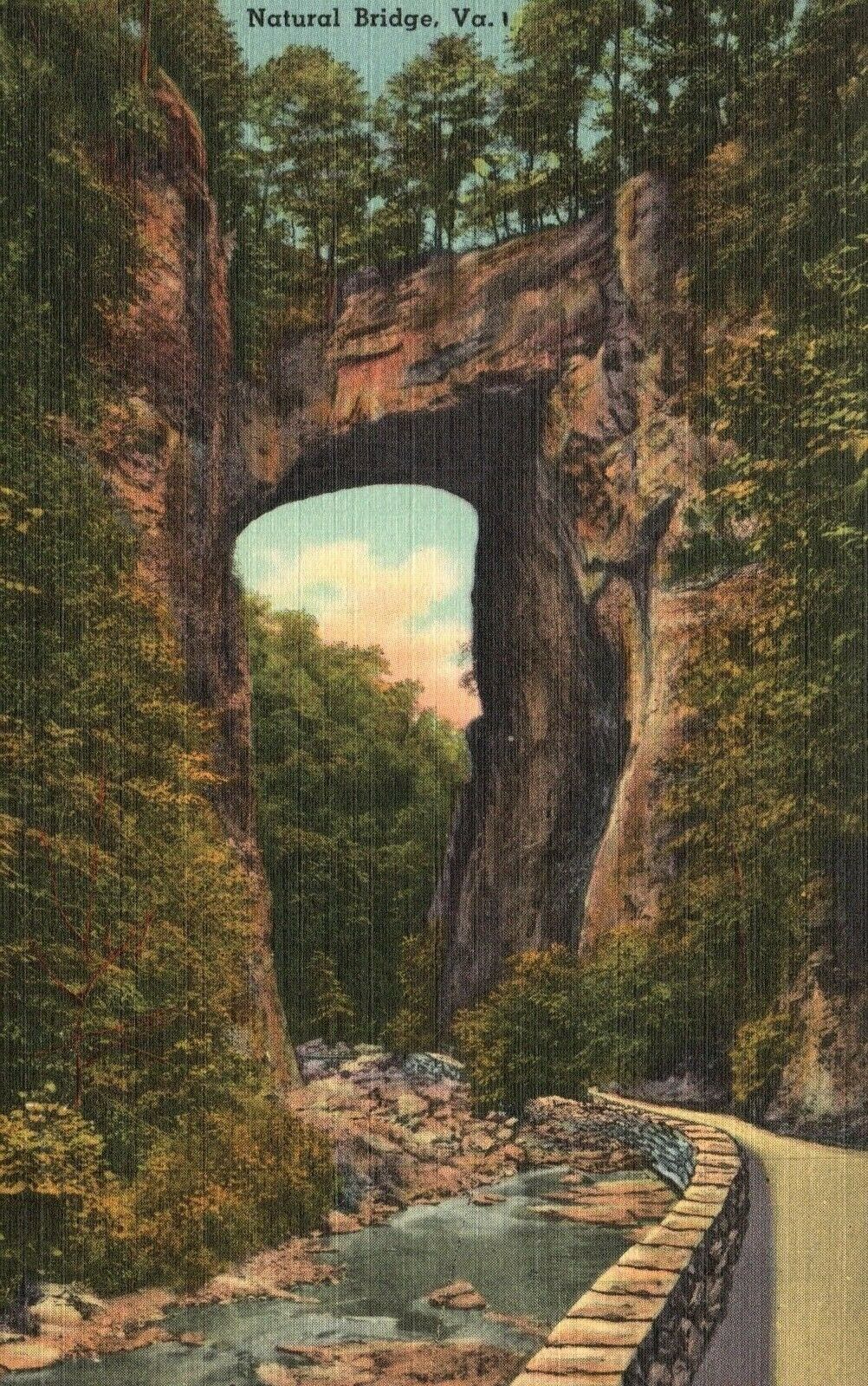 Vintage Postcard 1930's Natural Bridge Seven Natural Wonder The Lee ...