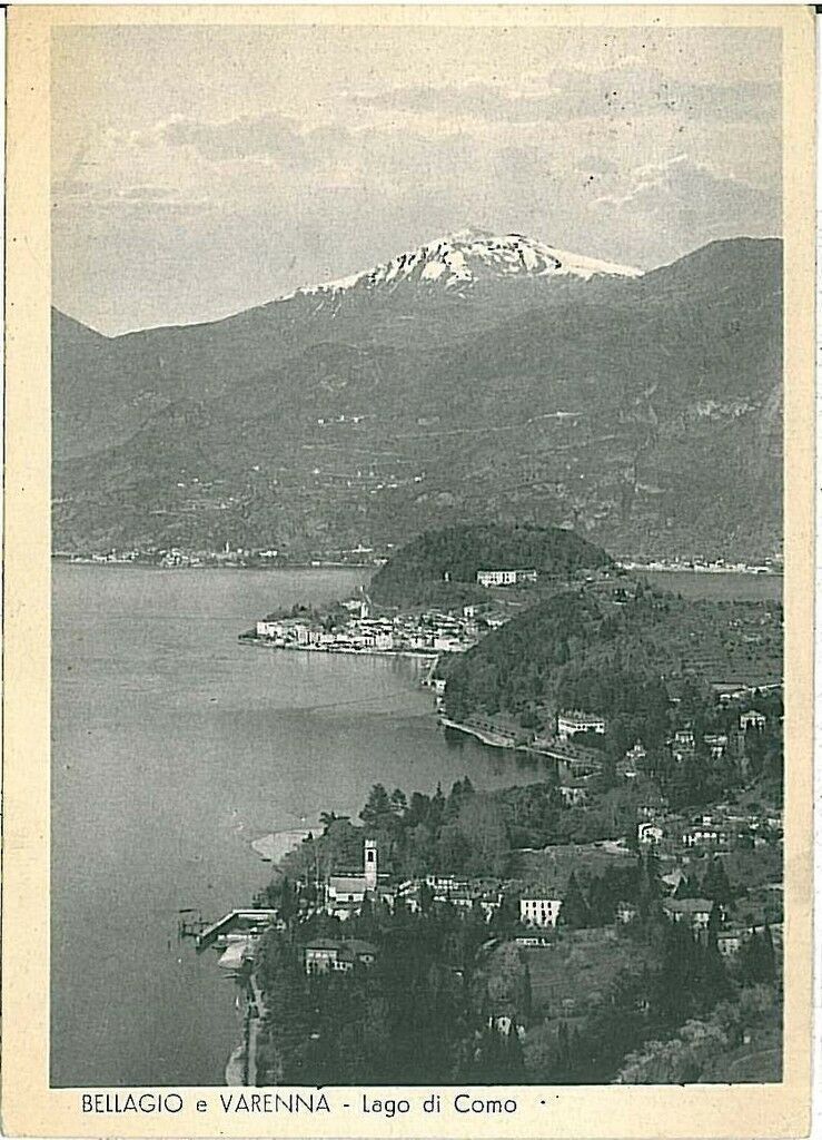 Vintage Postcard-Como: bellaggio and Varenna 1948 | Europe - Italy ...