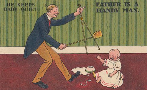 Handyman DIY Man Father Spade Camera Stand Antique Humour Comic ...