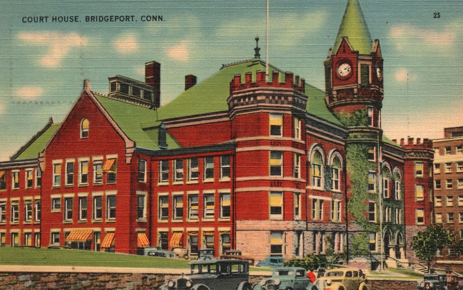 Vintage Postcard 1930's County Court House Bridgeport Conn. Connecticut ...