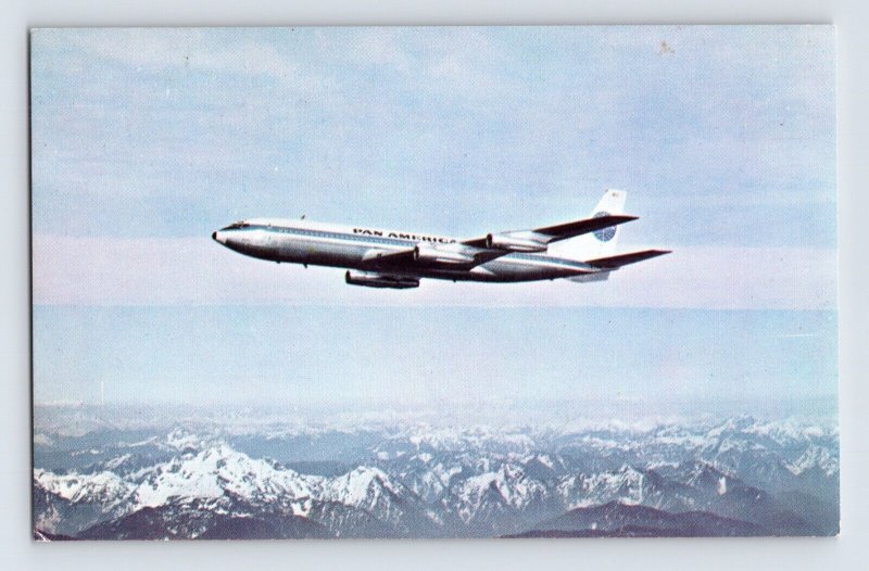 Postcard Pan American Airlines Pan Am Airplane Boeing 707-321B Jet ...
