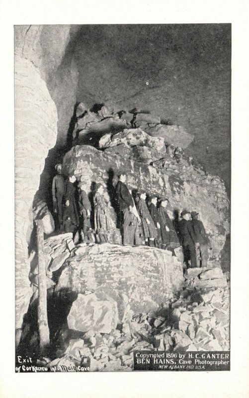 Vintage Postcard Exit Of Corkscrew Into Main Cave Mammoth Cave Kentucky ...