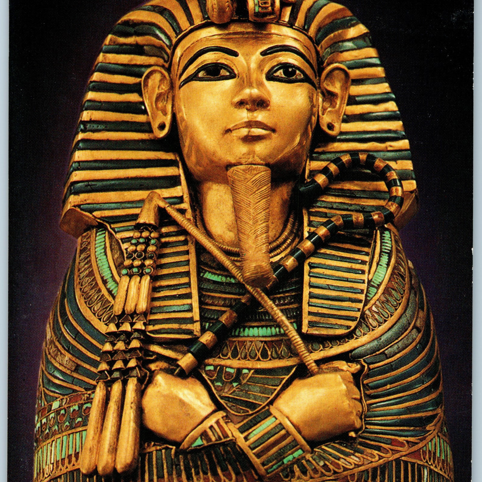 c1970s Cairo, Egypt Museum Canopic Mummy Coffin Ancient Gold Oversized ...