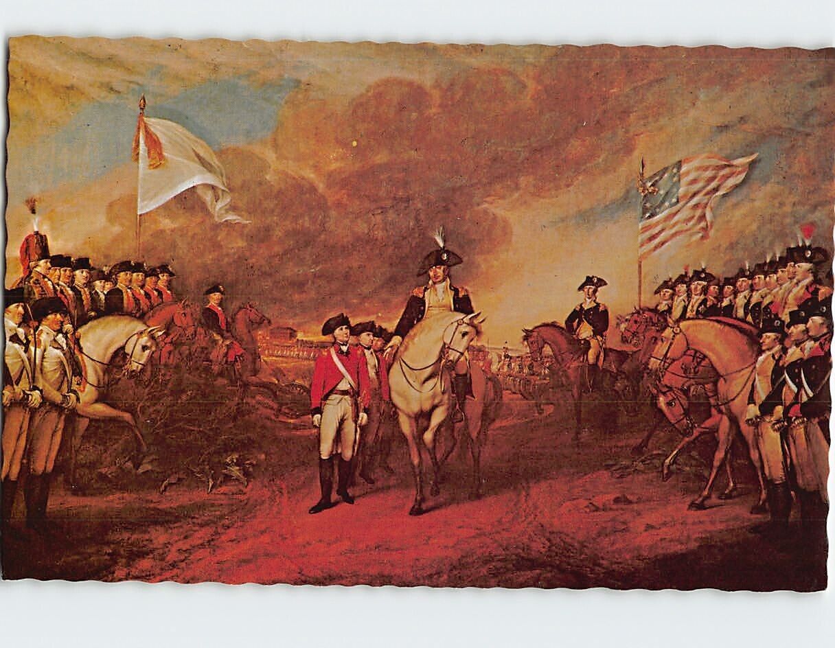Postcard British Surrender At Yorktown By J. Trumbull Yorktown Virginia ...