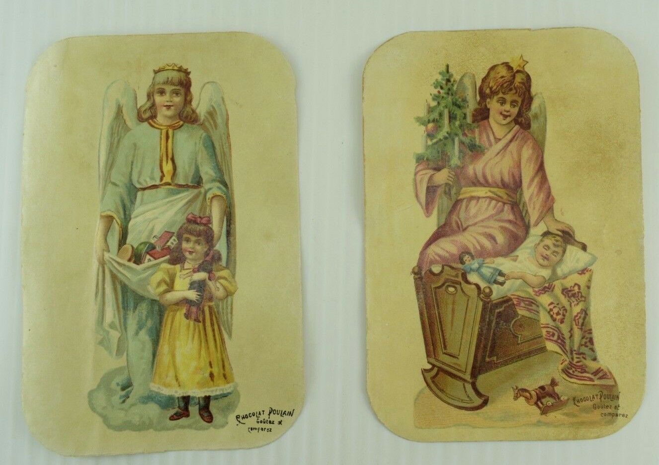 1880's Lovely Christmas Angels Tree Baby Chocolate Victorian Lot of 2 ...